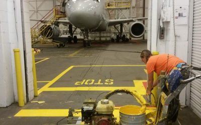 Aircraft Hangar Floor Marking - Phoenix Line Striping